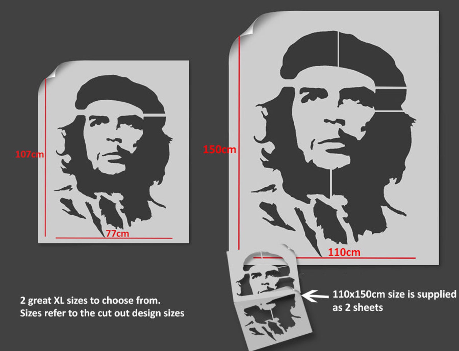BANKSY Che Guevara X Large STENCIL Paint Your Own Stencil - Etsy