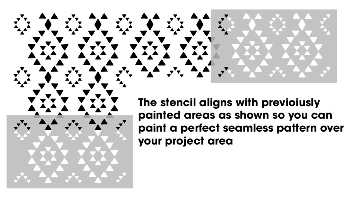 Mexican Aztec Wall Stencil: 'COBA' Boho Decor Painting Stencil - Etsy UK