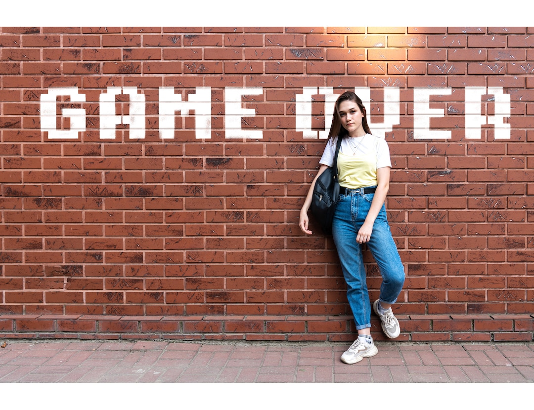 GAME OVER Retro Video Game Decor Stencil | Perfect for Kids/teenagers ...