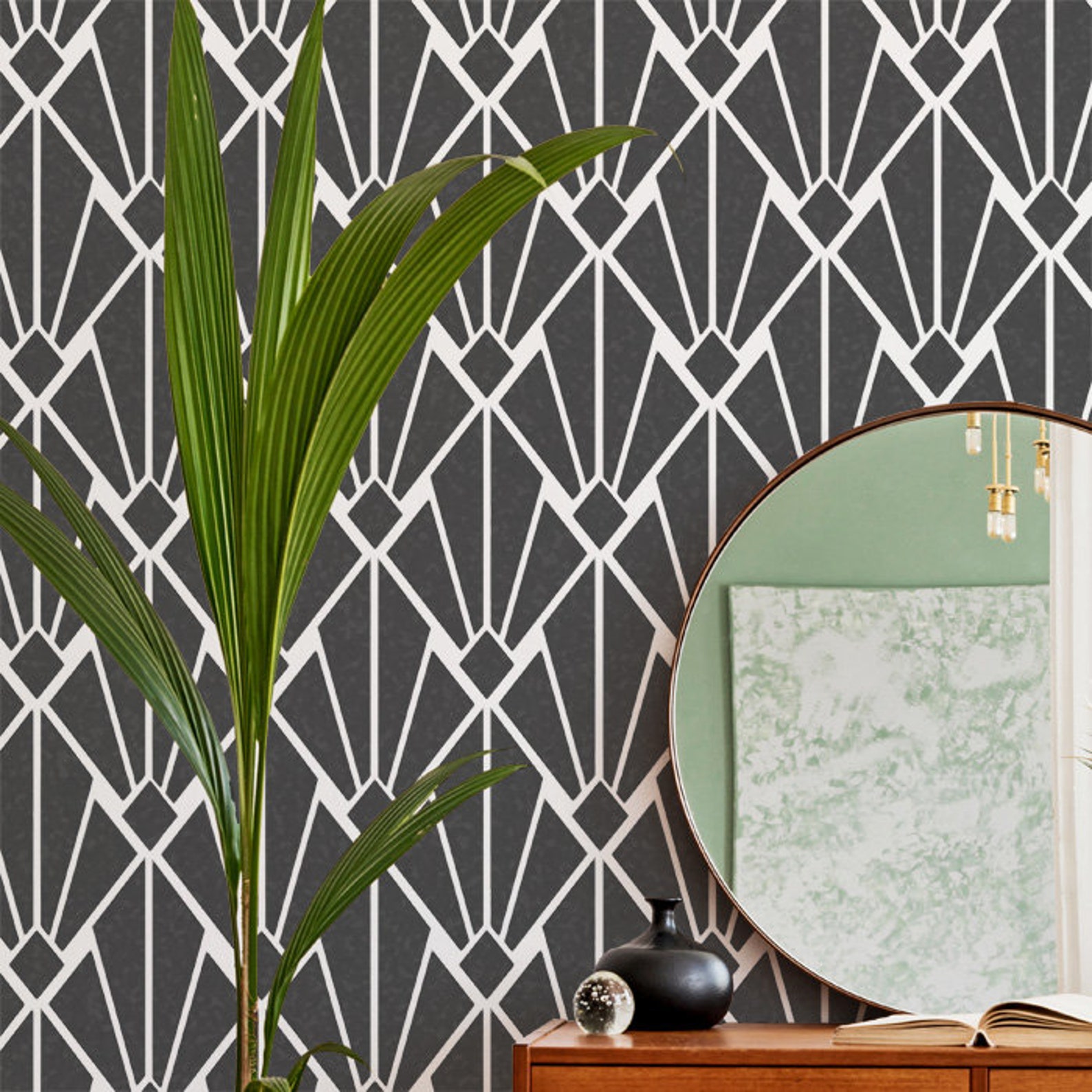 ATLAS Art Deco Wall Painting STENCIL Allover Pattern Stencil | Etsy