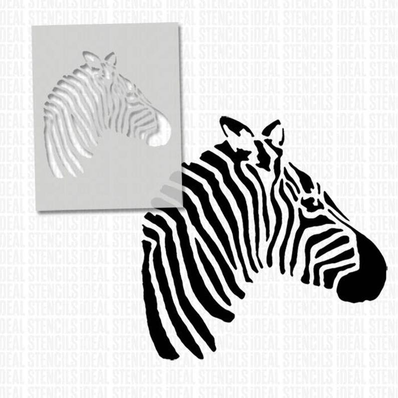 Zebra Head STENCIL Animal Head Stencil Home Decor Paint - Etsy