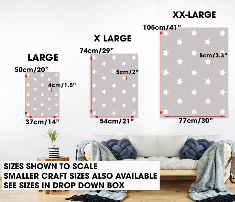 NOVA Star Pattern Wall Decor Stencil Hand Drawn Stars D.I.Y - Etsy