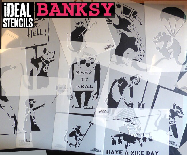 BANKSY STENCIL Rude Cop. Copper Middle Finger. Reusable - Etsy