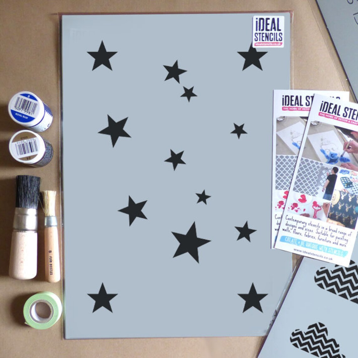 Star Pattern Nursery Stencil Nursery Star Wall Painting - Etsy UK