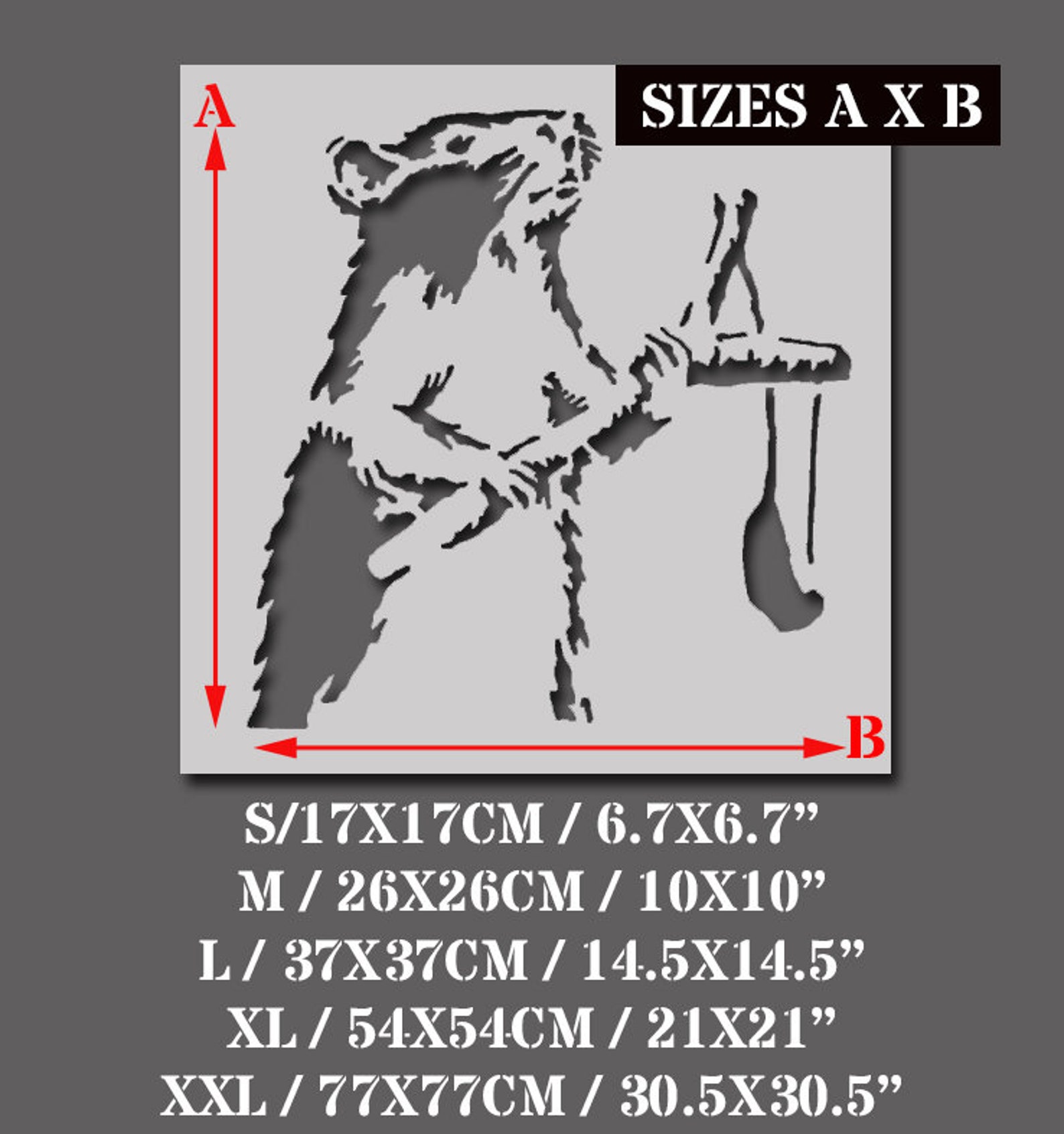 Banksy Rat With Catapult Stencil: Reusable Graffiti Wall Art - Etsy UK
