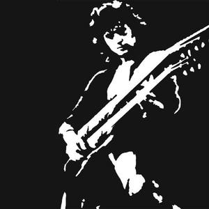 Jimmy Page STENCIL, Led Zeppelin Home Decorating Stencil for Painting ...