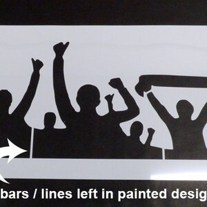 Football Crowd Wall Painting Stencil: Reusable Sports Fans Decor, Kids ...