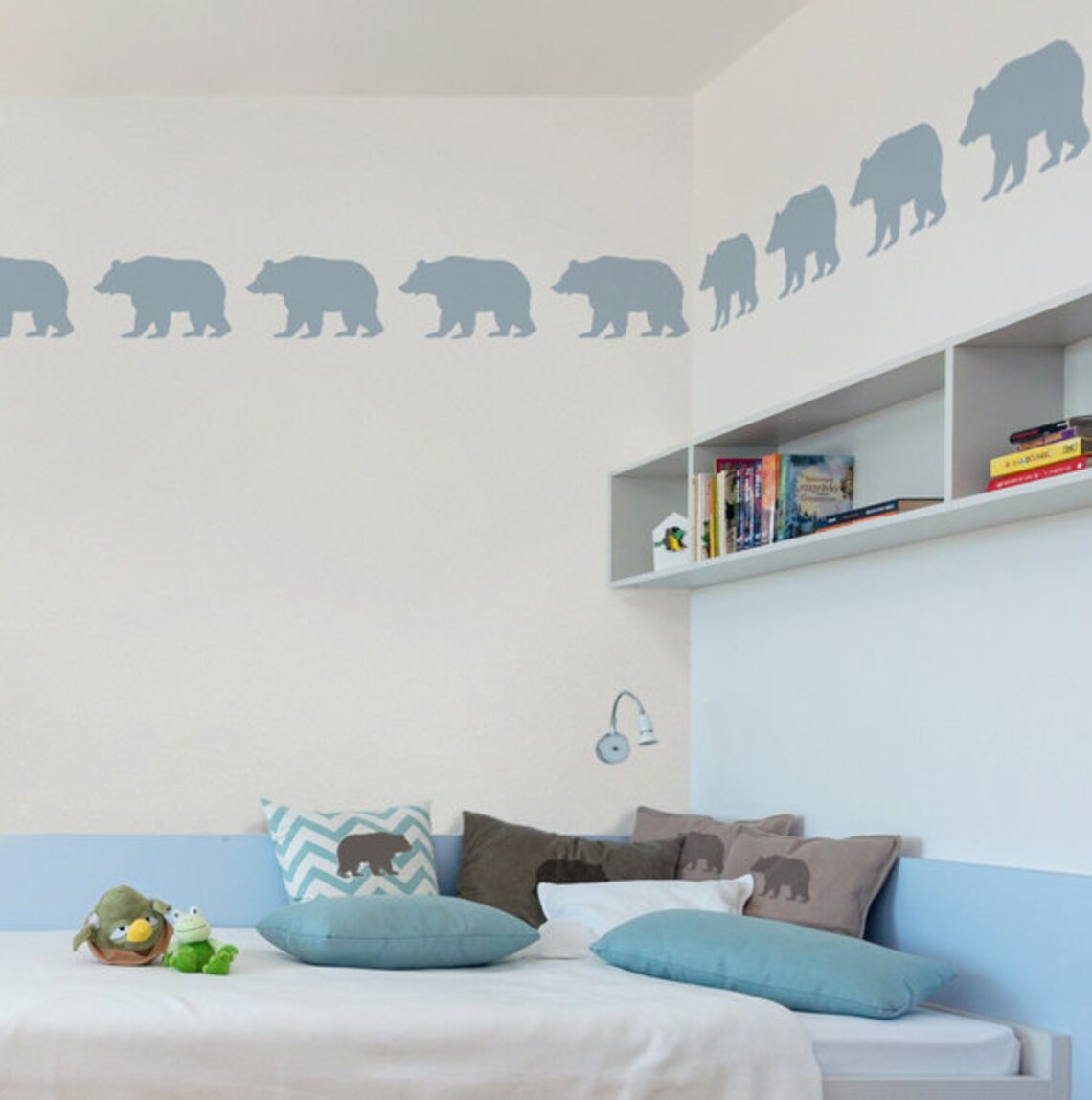 Bear Silhouette Stencil Woodland Nursery Home Wall Decor Art | Etsy