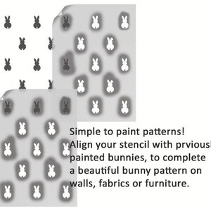Bunny Rabbit Nursery STENCIL, Home WALL DECOR Pattern Stencil, Reusable ...