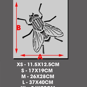 Fly Insect Stencil, Wall Art Craft Decor, Large Painting Stencil for ...
