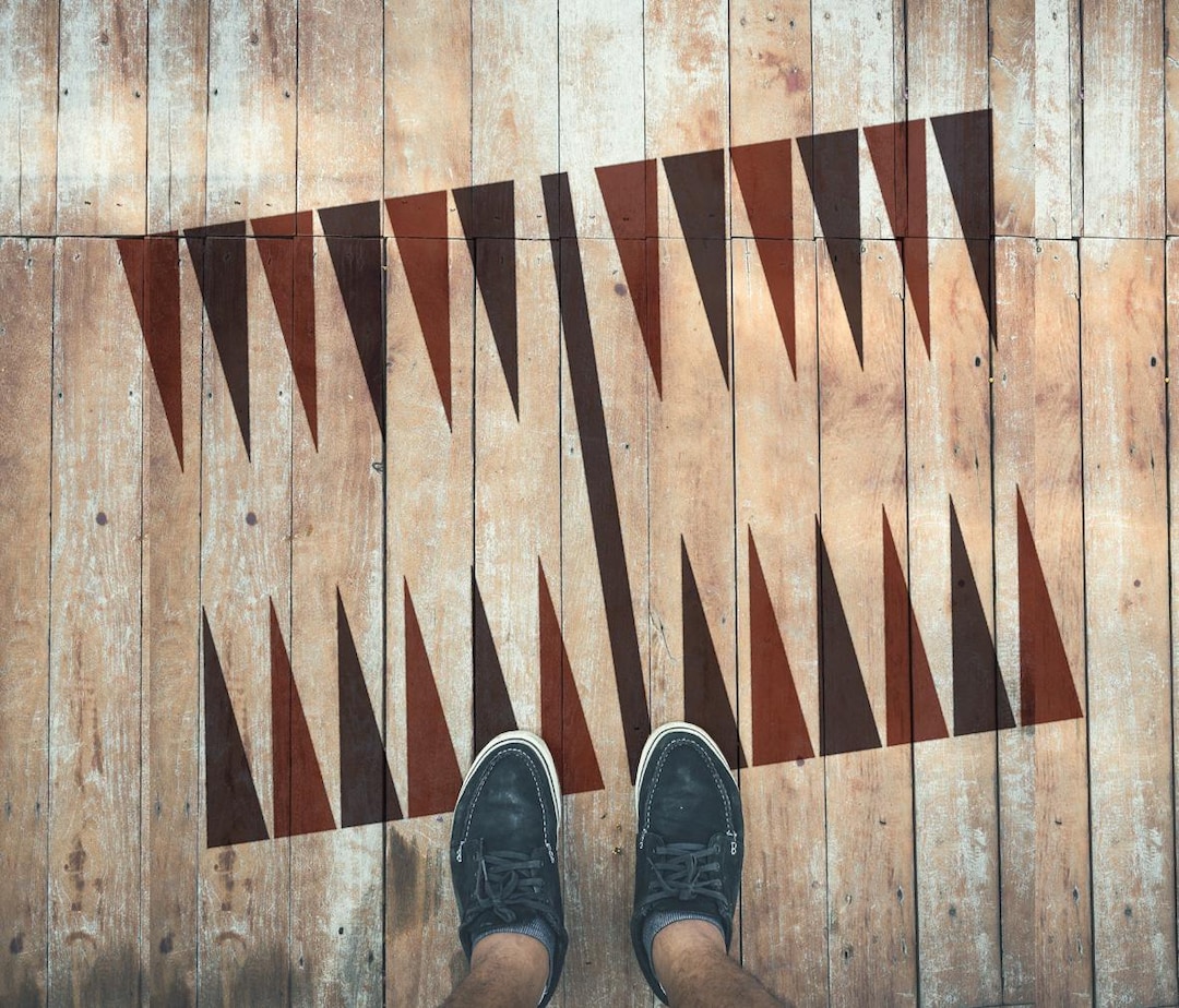 BACKGAMMON BOARD STENCIL, Paint Tables, Floors, Wood - Paint Your Own ...