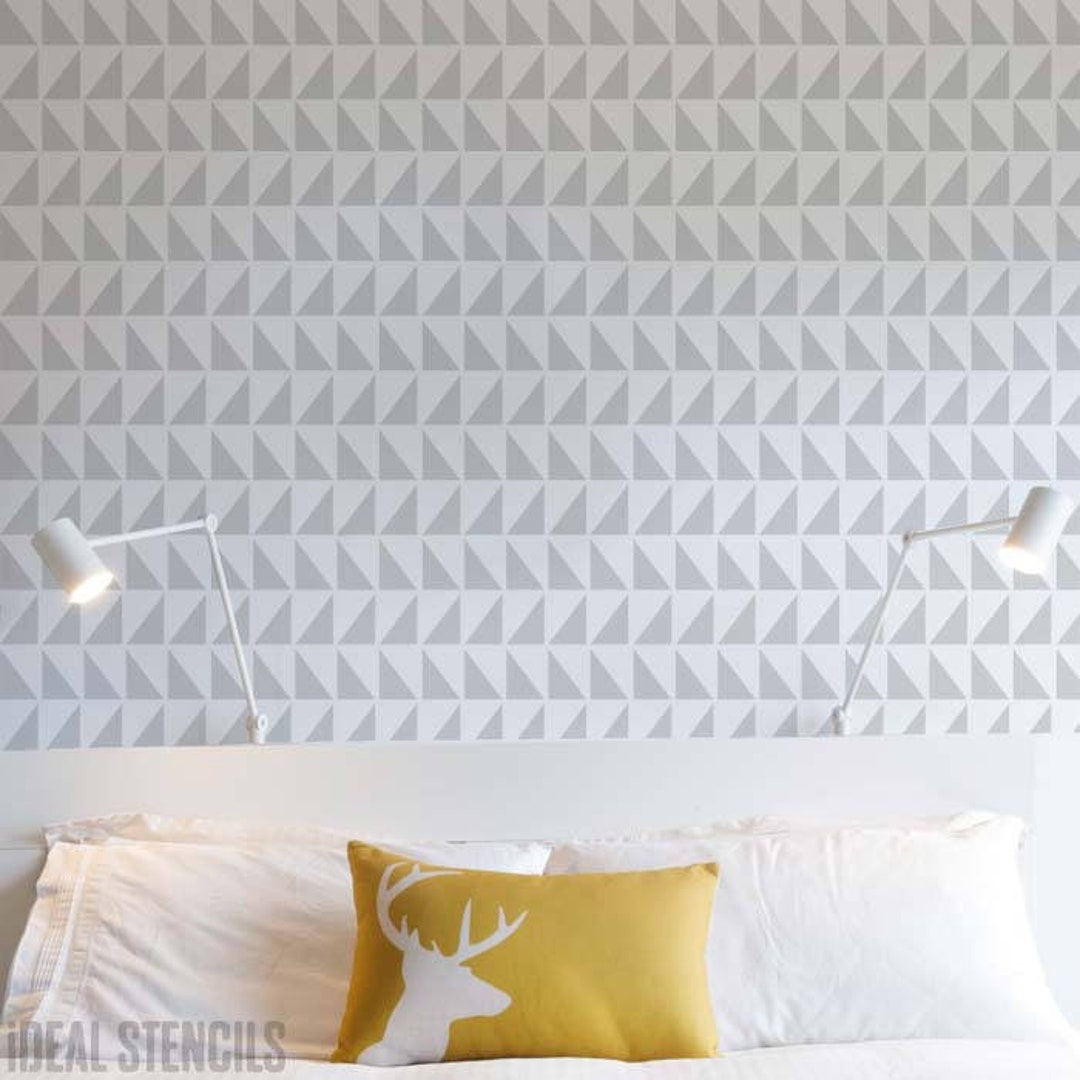 Scandinavian Triangles Stencil: Reusable Mylar, Scandi Decor - Etsy