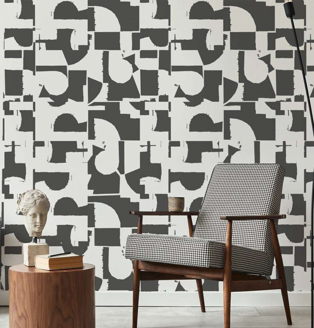 FRANZ Abstract Wall Pattern STENCIL Paint a Modern Abstract - Etsy
