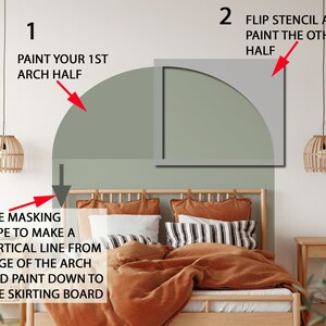 BACKDROP Wall Arch STENCIL, BOHO Style, Arch Headboard, Decor Stencil ...