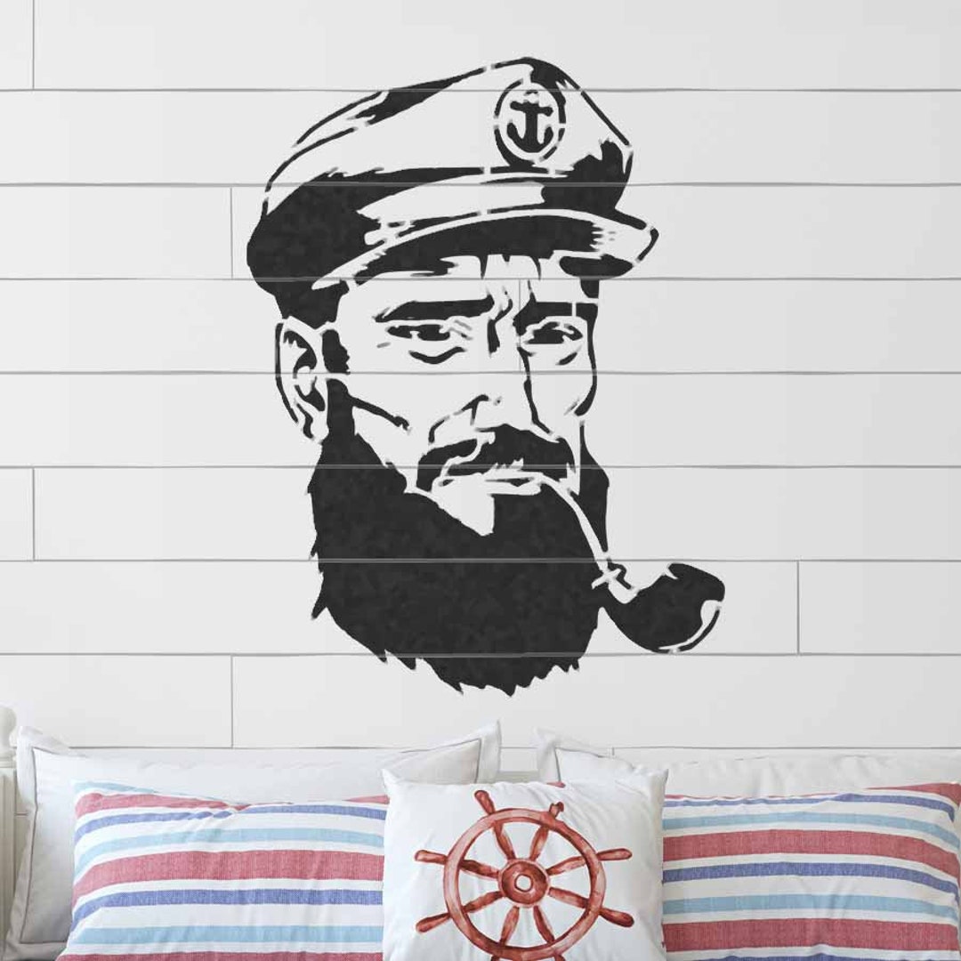 SHIPS CAPTAIN Stencil - Sea Sailor Nautical Painting Stencil | Nautical ...