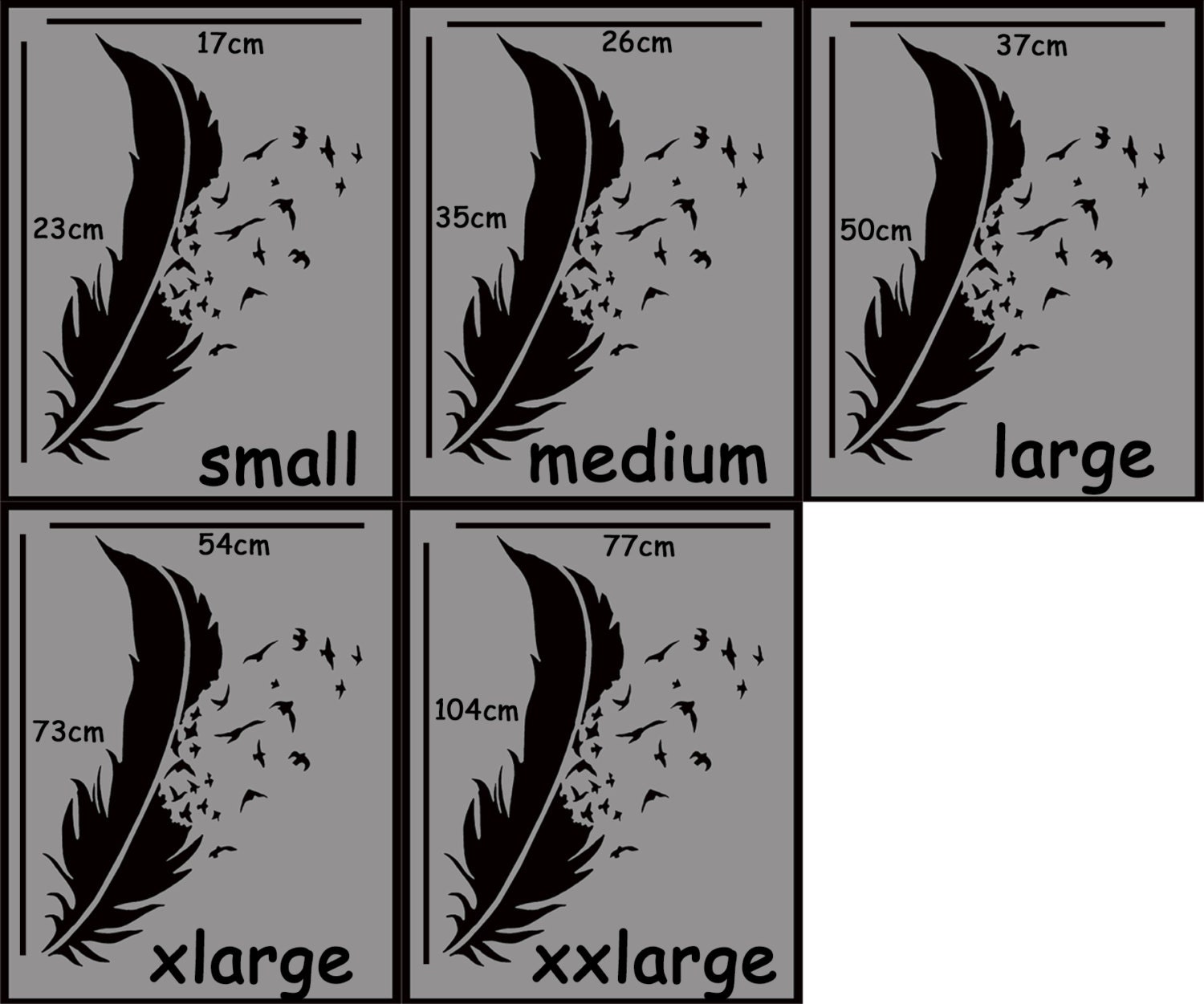 Feather Flying Birds Stencil Home Decor Art Craft Stencil | Etsy