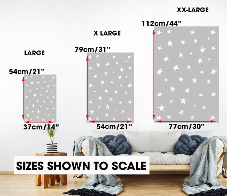 STELLA Star Pattern Wall Decor Stencil Kids Room Decorating - Etsy