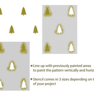 Scandi Tree Woodland Nursery Pattern Stencil, Scandinavian Style Decor ...