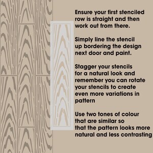 FAUX WOODEN FLOOR Stencil Kit, Wood Effect Floorboards Stencil, Faux Paneled Wall Stencils, Home ...