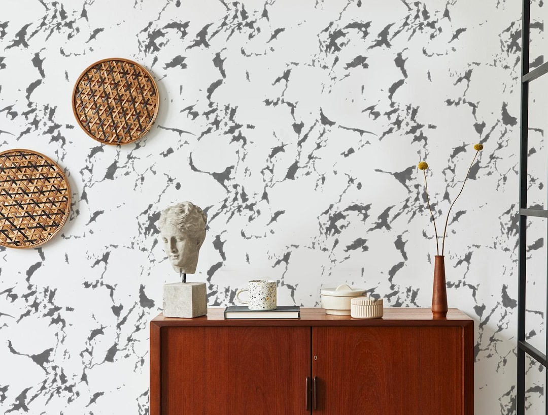 Marble Pattern Stencil: Reusable Abstract Texture for Home Decor - Etsy