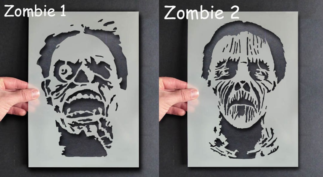 Zombie Stencil, Halloween Holiday Decor Stencil, Art Craft, Painting ...