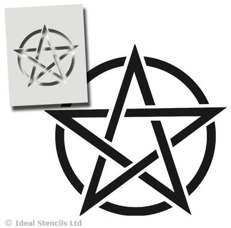 Pentagram STENCIL Wiccan Star Symbol Pagan Witchcraft - Etsy New Zealand