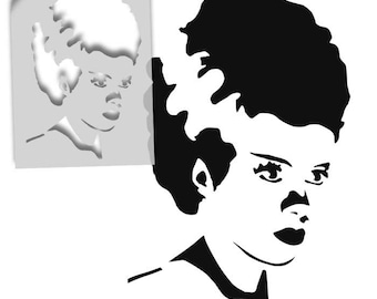 Bride Of Frankenstein Stencil