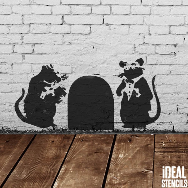 BANKSY RAT STENCIL Doormen Rats Home Decor Art Craft Paint - Etsy France