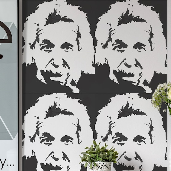 Albert Einstein Graffiti Stencil