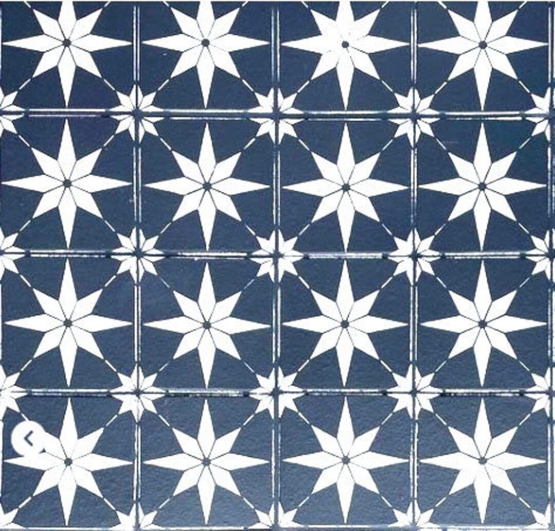 STAR TILE STENCIL, Revamp Tiles, Patio Slabs & Other Flooring Using ...