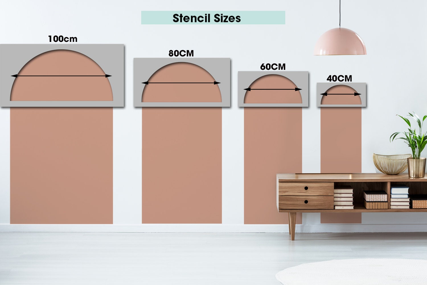 Wall Arch Stencil Kit Boho Style Home Decorating Stencil Kit - Etsy