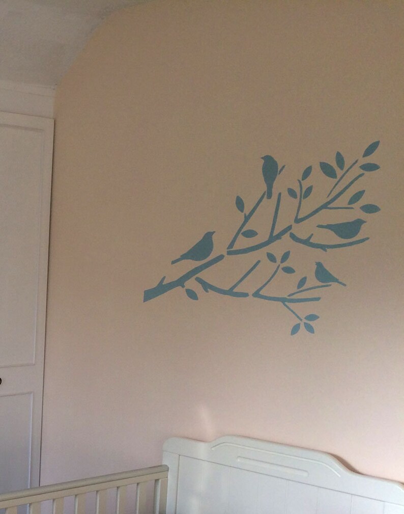 Birds in Tree Stencil Birds on Branch Stencil Bird Stencil - Etsy