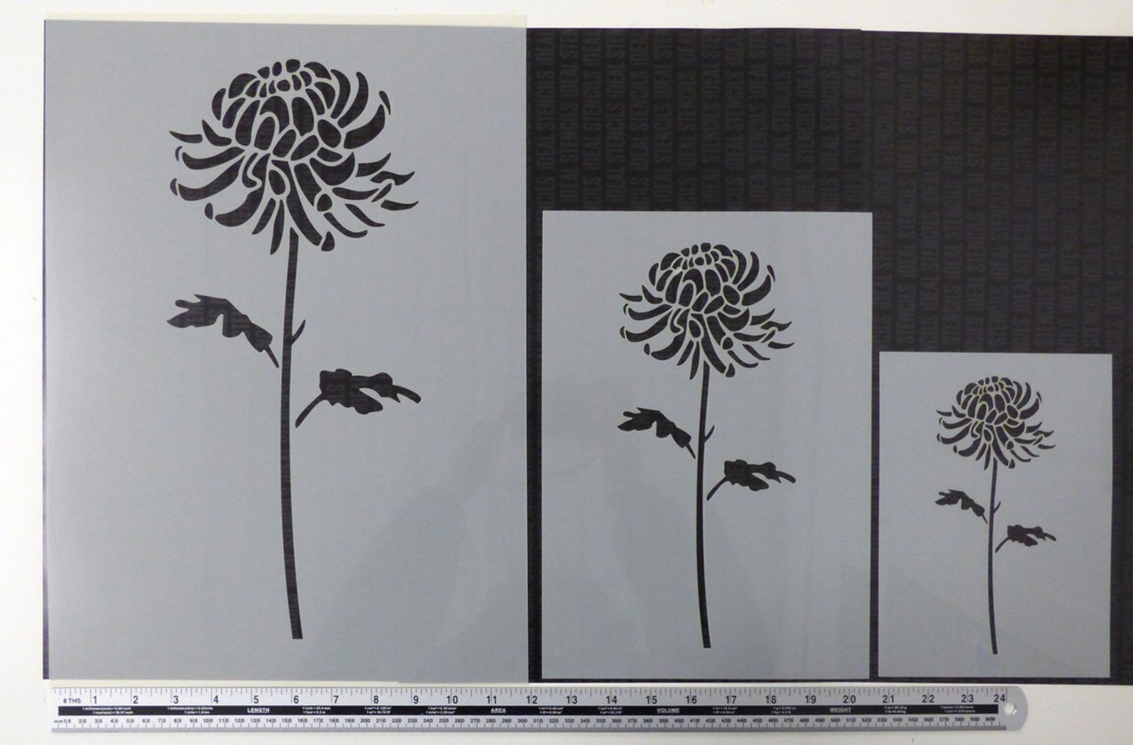 Chrysanthemum Flower Stencil Multipack Wall Decor Stencil - Etsy