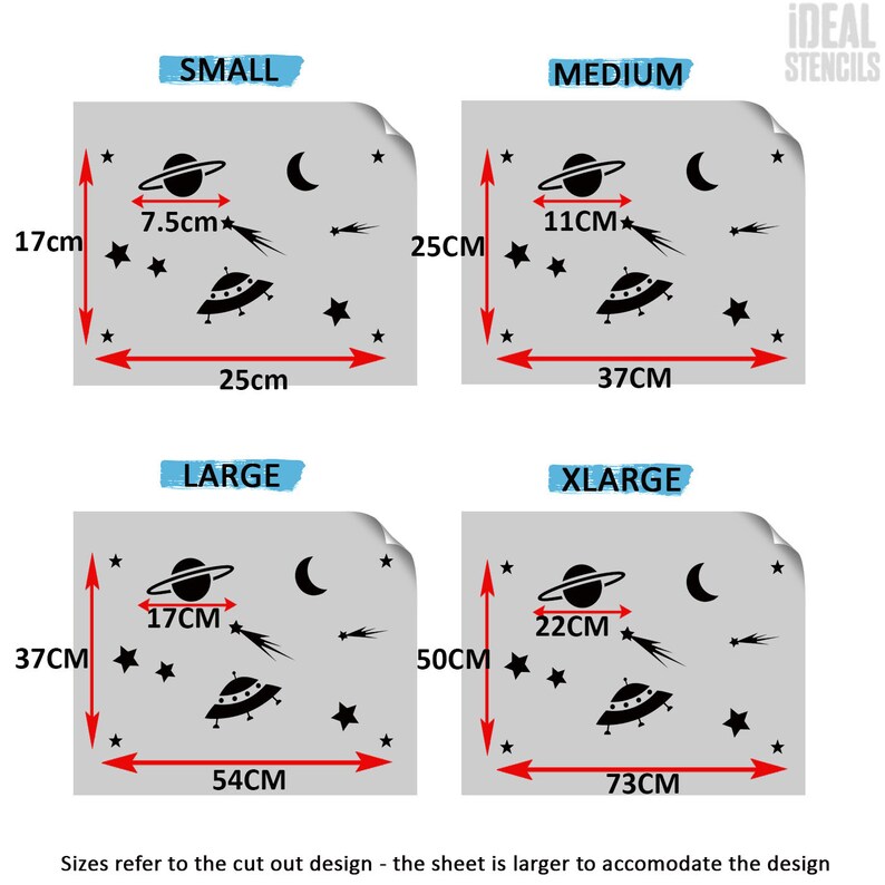 Space Nursery Stencil Stars and Planets Wall Pattern Stencil - Etsy