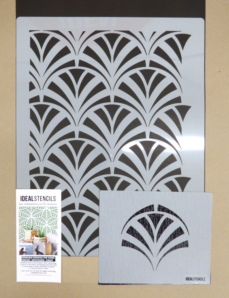 GLAMOUR Art Deco Fan Pattern Stencil Vintage Wall Decor - Etsy