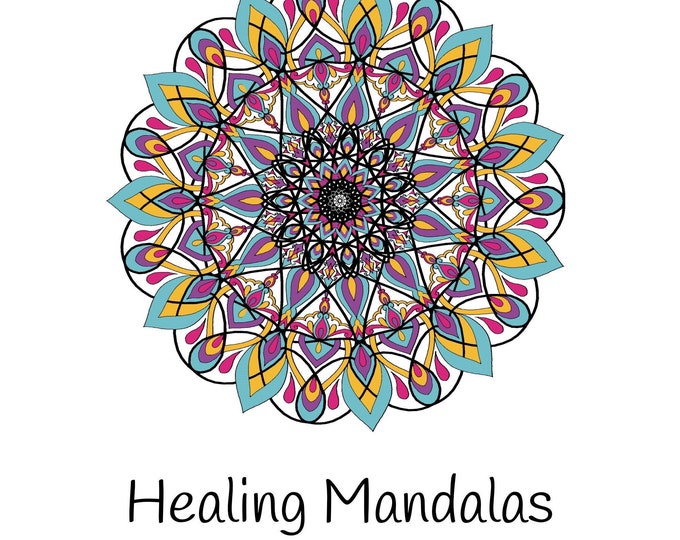 Printable Mandala Art Therapy Coloring Book, Meditative Healing Mandala ...