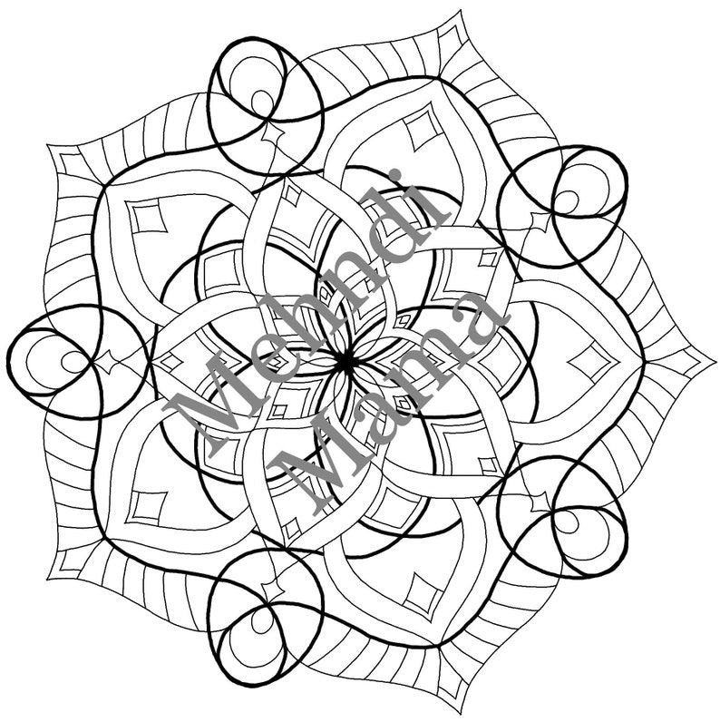 Printable Mandala Art Therapy Coloring Book, Meditative Healing Mandala ...