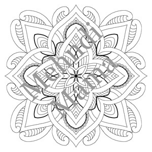 Printable Mandala Art Therapy Coloring Book, Meditative Calming Mandala ...