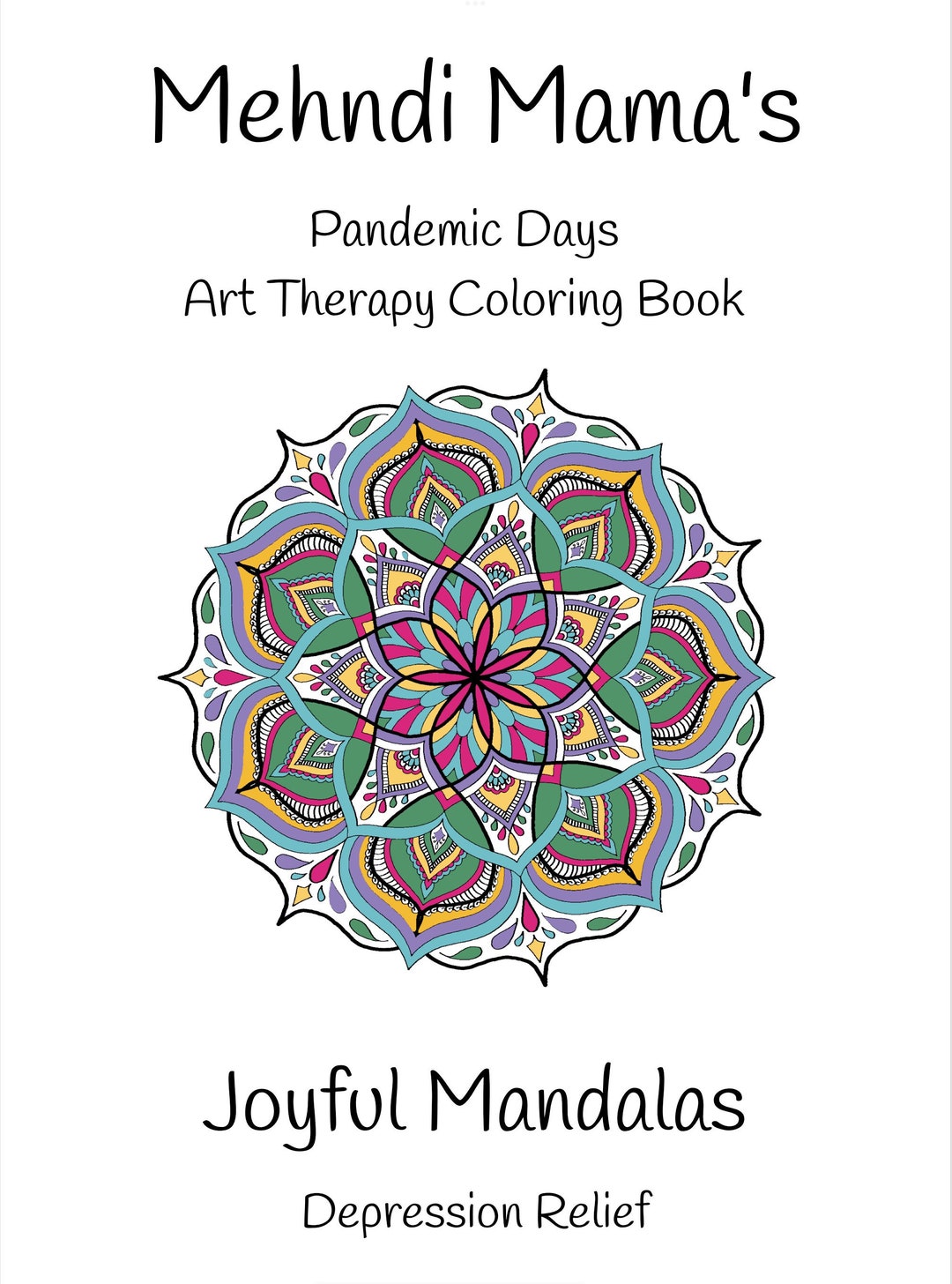 Printable Mandala Art Therapy Coloring Book Meditative Joyful - Etsy