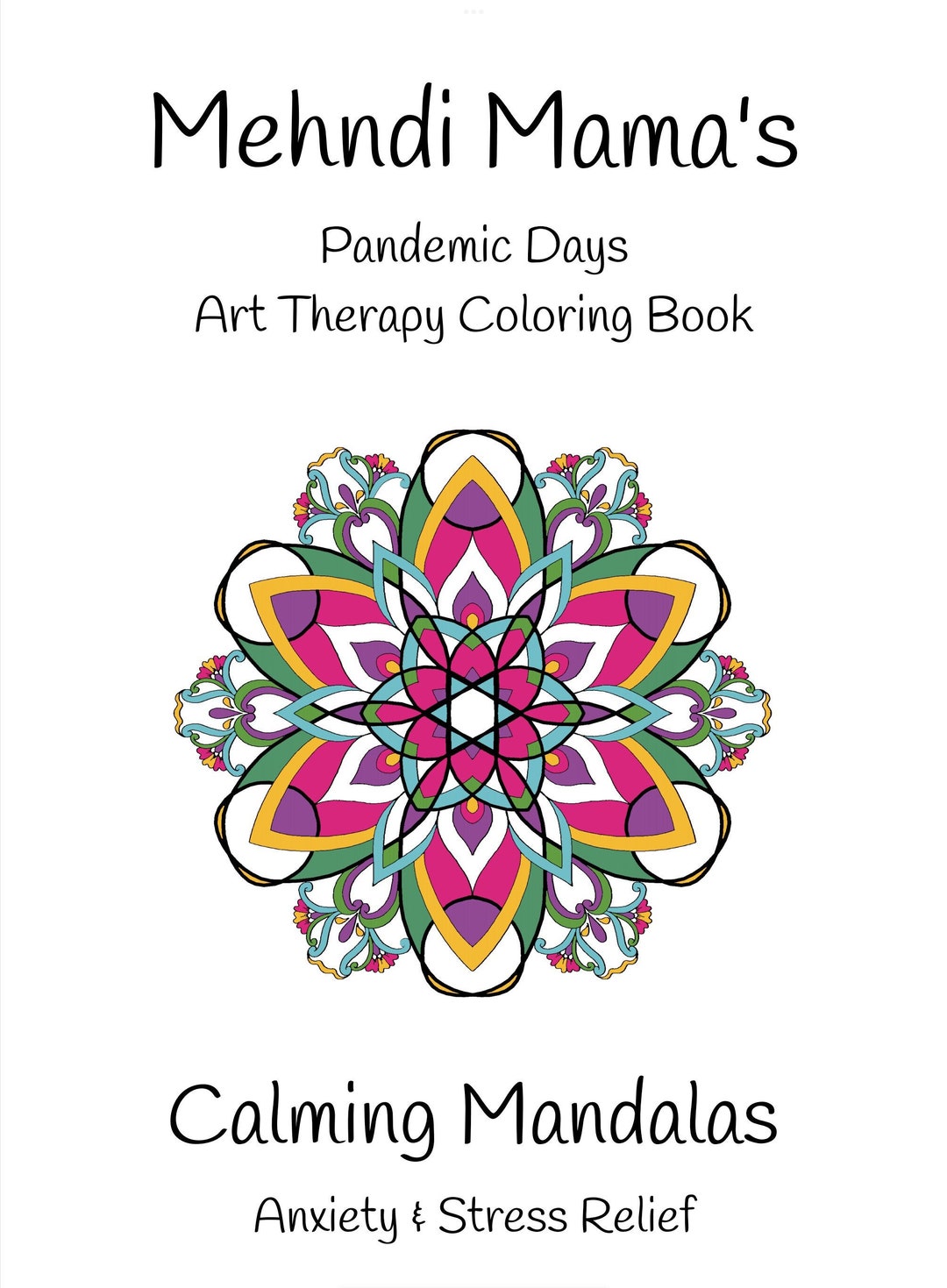 Printable Mandala Art Therapy Coloring Book, Meditative Calming Mandala ...