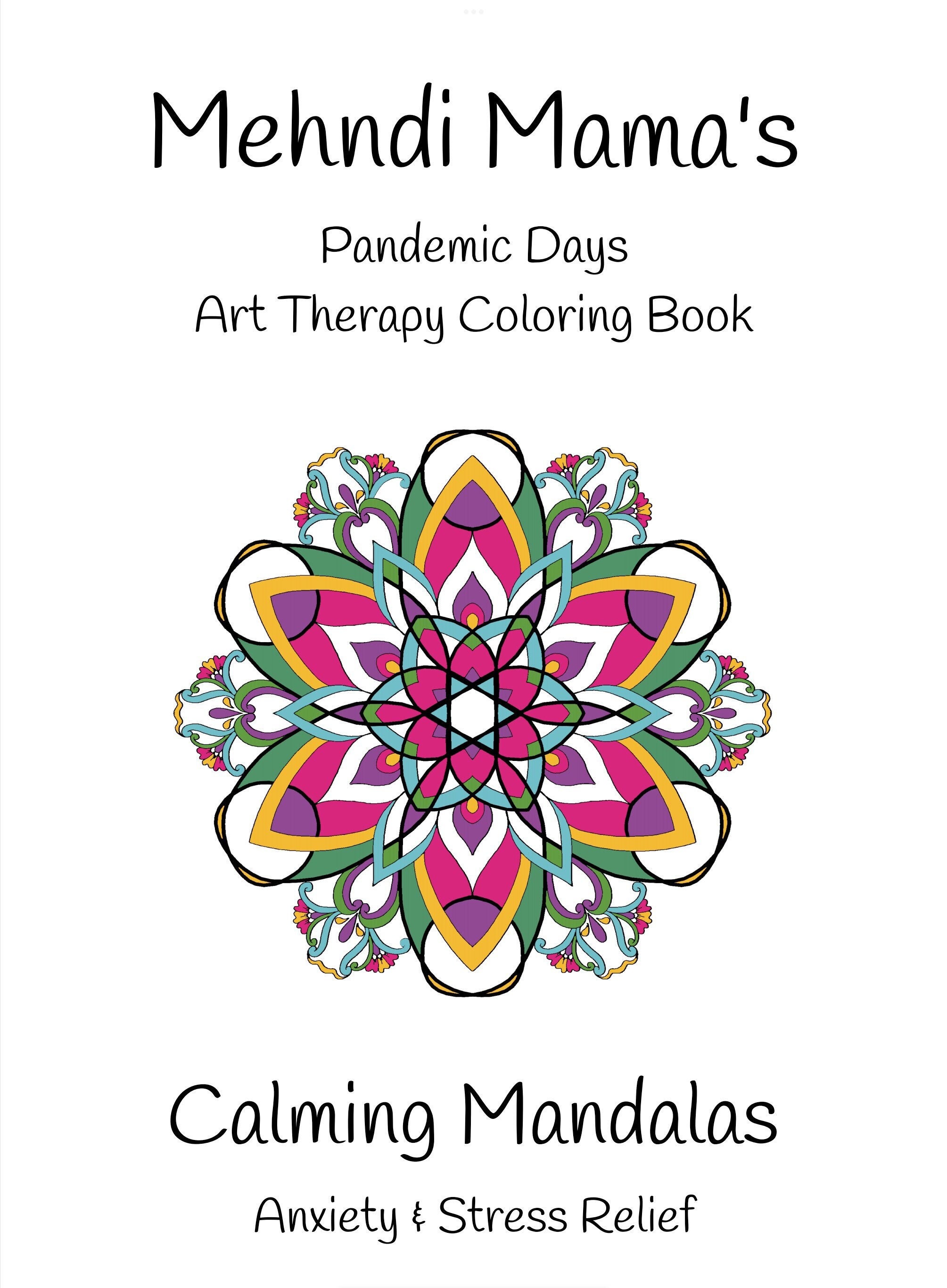Printable Mandala Art Therapy Coloring Book, Meditative Calming Mandala ...