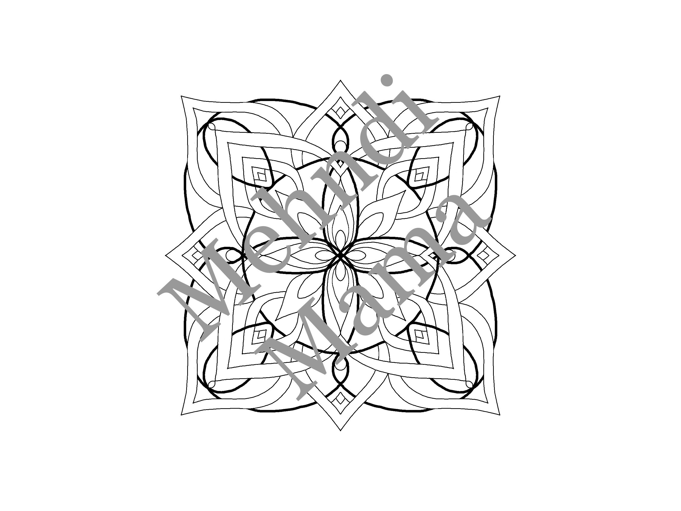 Printable Mandala Art Therapy Coloring Book, Meditative Calming Mandala ...