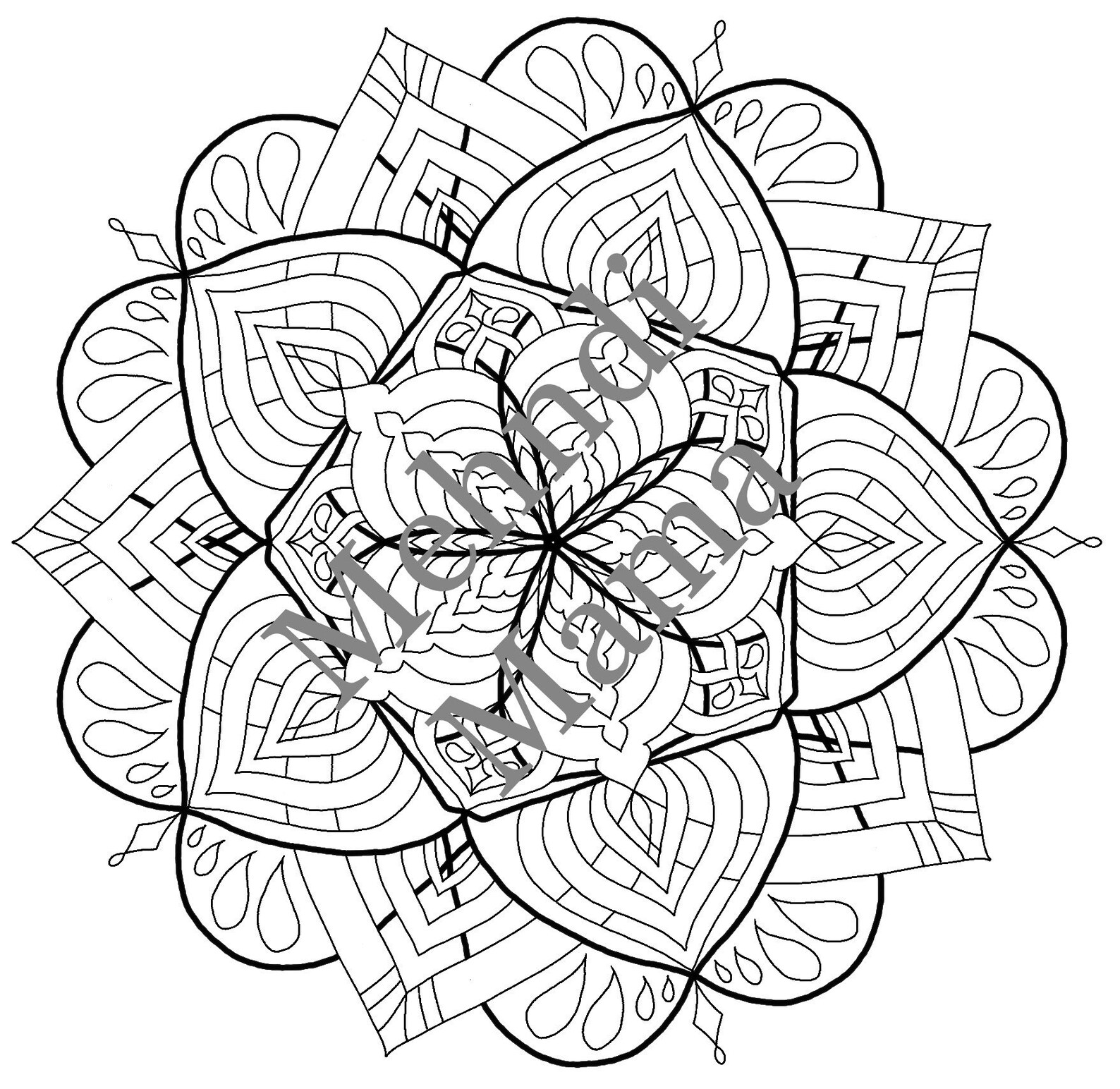 Printable Mandala Art Therapy Coloring Book Meditative - Etsy