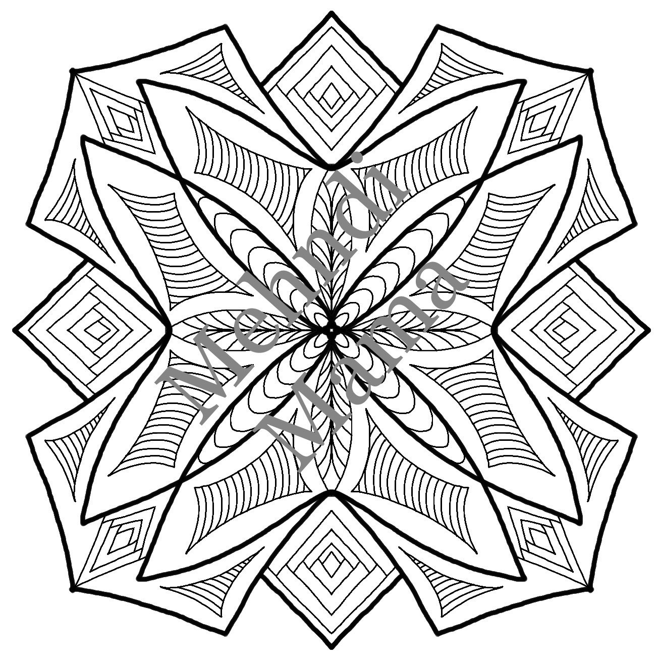 Printable Mandala Art Therapy Coloring Book, Meditative Healing Mandala ...