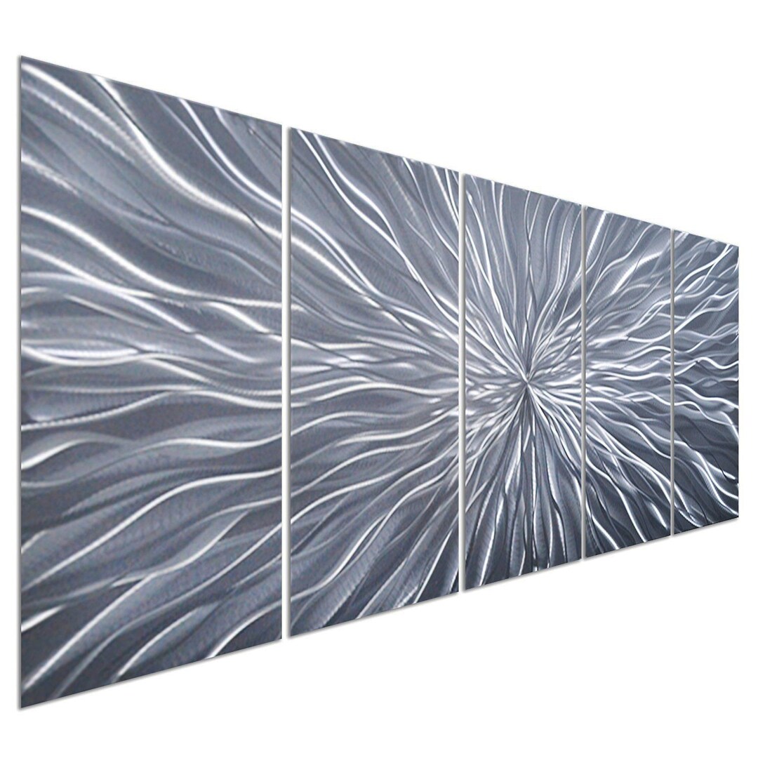 Modern Abstract Painting Metal Wall Art Sculpture Electric Radiant - Etsy