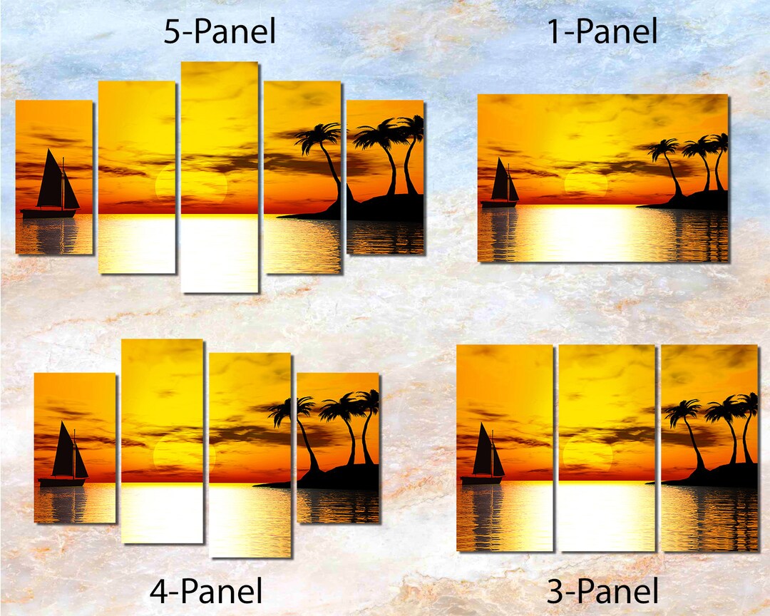 Framed Canvas Art - Tropical Island Sailing Boat - Ready to Hang - Etsy