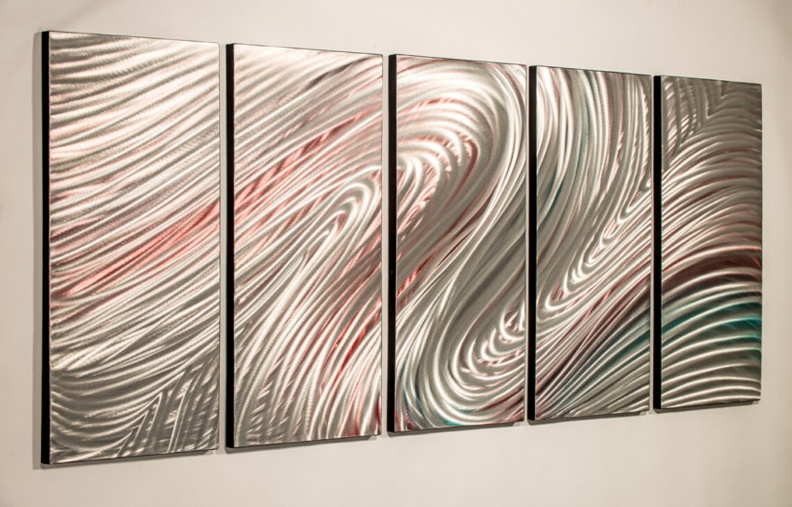 Modern Abstract Painting Metal Wall Art Sculpture Elegant - Etsy