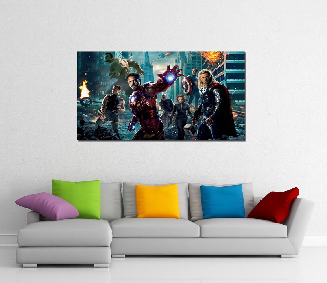 Framed Marvel Avengers Super Hero Captain America Iron Man - Etsy