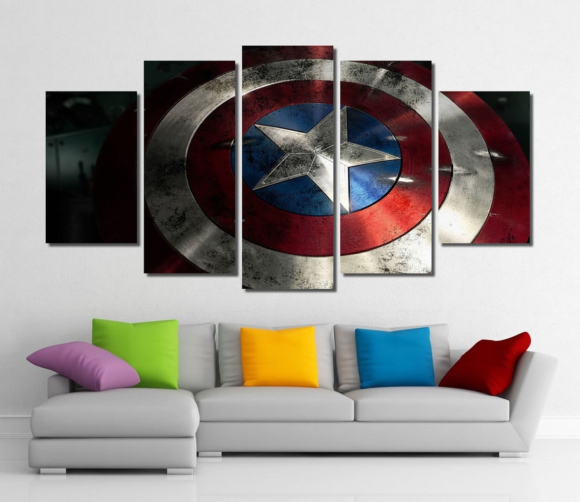 Framed Captain America Shield Marvel Avengers Age of Ultron | Etsy