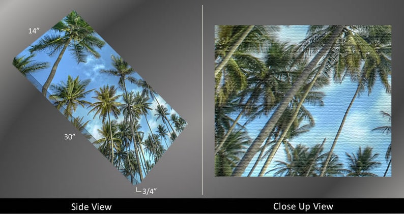 Framed Huge 3 Panel Modern Art Tropical Palm Trees Giclee - Etsy